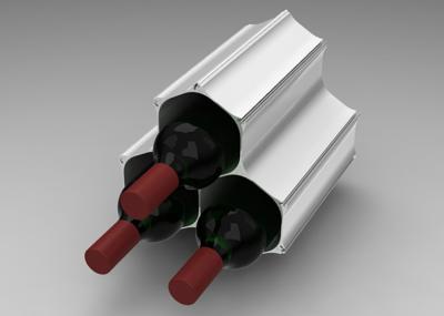 Cina Banchi di mostra di alluminio del vino con 3 bottiglia, struttura di favo in vendita