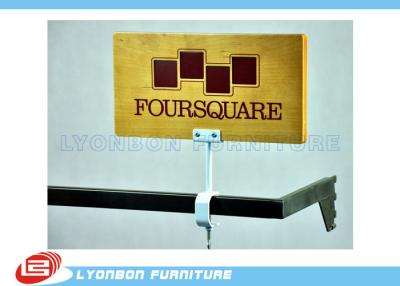 China MDF Wooden CNC Engraving LOGO Display Brand For Retail Shop , UV Painting for sale