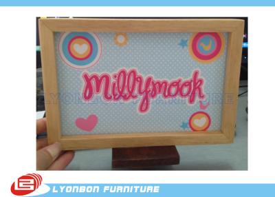 China Eco MDF Wood Engraving Logo SGS ISO For Grocery Store Promotion for sale