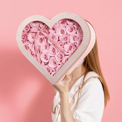중국 스탬핑 인쇄 처리 주문 조립을 위한 심장 모양 꽃 포장 상자 판매용