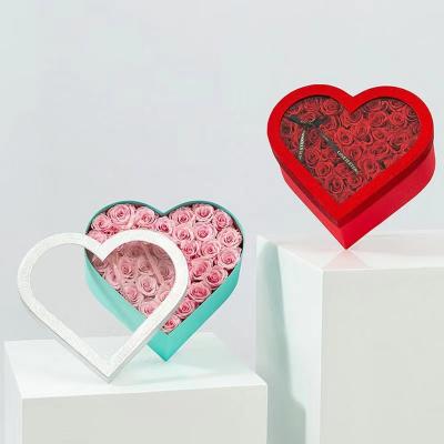 중국 스탬핑 인쇄 처리 주문 조립을 위한 심장 모양 꽃 포장 상자 판매용
