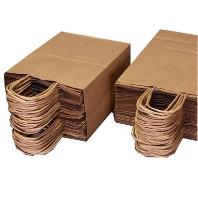 China Custom Brown Kraft Paper Pouch Bag Pastry Packaging Carry Out for sale