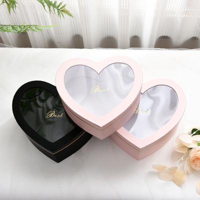 중국 자신의 로고와 맞춤형 심장 모양 투명한 창문 꽃 상자 개인화 상자 판매용