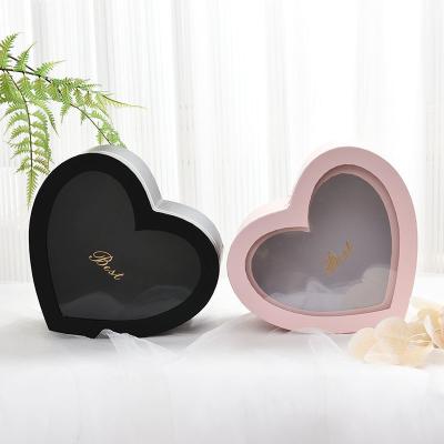 중국 자신의 로고와 맞춤형 심장 모양 투명한 창문 꽃 상자 개인화 상자 판매용