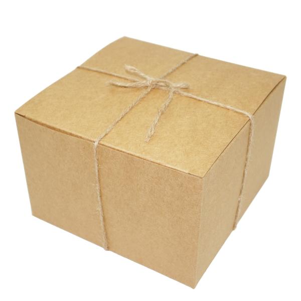 Quality Recycled Paper Kraft Cardboard Gift Boxes 6x6x4 Inch For Bakery Cupcake for sale