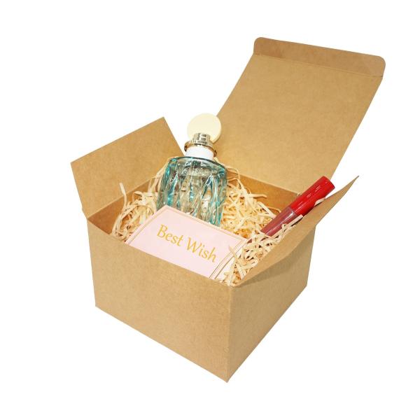 Quality Recycled Paper Kraft Cardboard Gift Boxes 6x6x4 Inch For Bakery Cupcake for sale