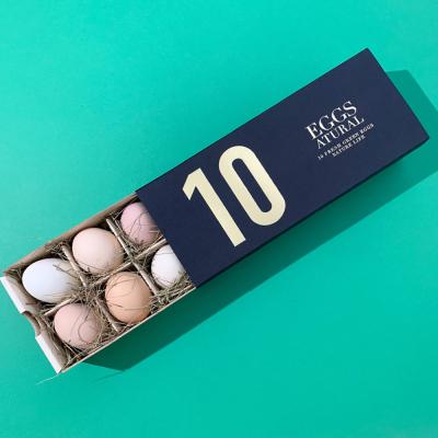 China Personalized Gold Stamping Cardboard Egg Cartons Easter Pulp Tray Storage Gift Boxes for sale