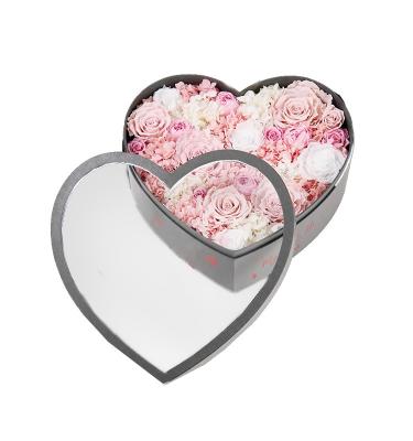 China Embalagem de rosa em forma de coração transparente para caixas de presente de luxo para o Dia das Mães for sale