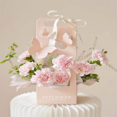China Custom Order Accepted Dekun Luxury Cardboard Paper Butterfly Flower Box with Handle for sale