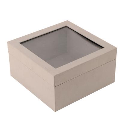 Китай Напечатанные на заказ жесткие коробки роскошные квадратные цветные бумажные цветочные подарочные коробки с прозрачным окном продается