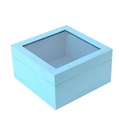 Китай Напечатанные на заказ жесткие коробки роскошные квадратные цветные бумажные цветочные подарочные коробки с прозрачным окном продается