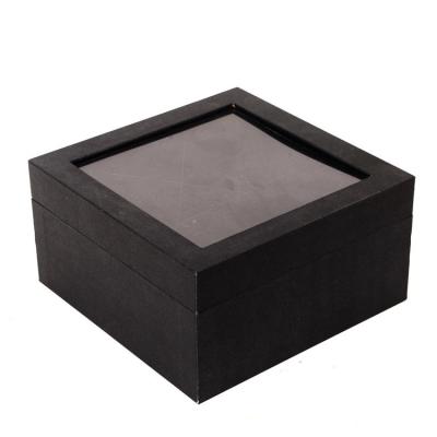 Китай Напечатанные на заказ жесткие коробки роскошные квадратные цветные бумажные цветочные подарочные коробки с прозрачным окном продается