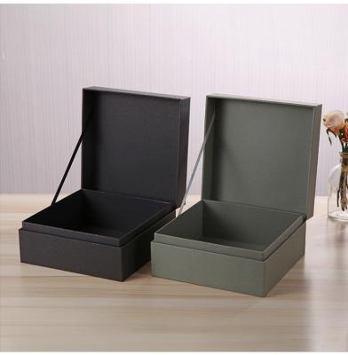 China Custom ISO9001 Black Elegant Recyclable Paper Cardboard Shipping Packaging Boxes Logo for sale