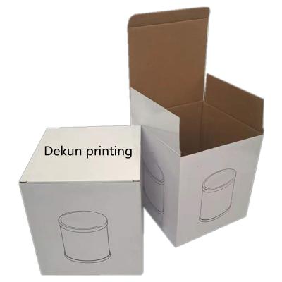 China Op maat gemaakte geparfumeerde witte kaarsen dozen cadeau verpakking gegolfd bord Te koop