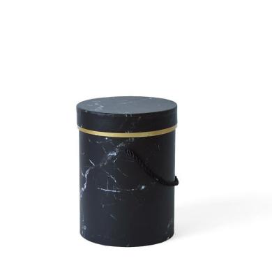 China Karton op maat Ronde marmeren bloemendoos met logo Te koop