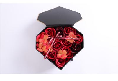 China Custom 20x12 Flower Bouquet Box Black Diamond Shaped Jewelry Chocolate Gift With Drawer for sale