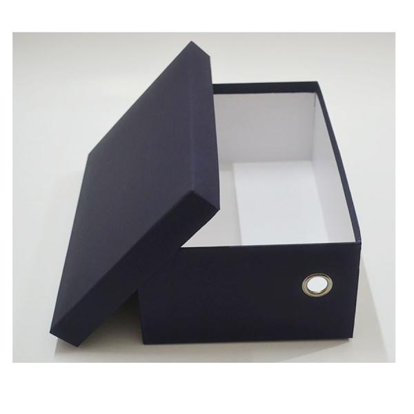 Quality Odm Men Blue Mailer Box Shoe Packaging Bulk Glossy Lamination for sale