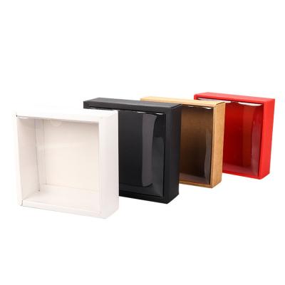 China Rigid Boxes Manufacture Custom Design Simple Pvc Kraft Box Gift Packaging with Logo for sale