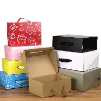 China Customized Corrugated Mailer Box with Handle for Apparel Packaging and Printing for sale