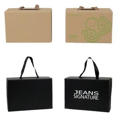 China Customized Corrugated Mailer Box with Handle for Apparel Packaging and Printing for sale