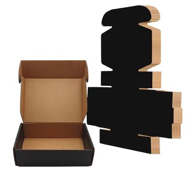 China Custom Black Mailer Box with UV Coating and Stamping for Clothing and Shoes Packaging for sale