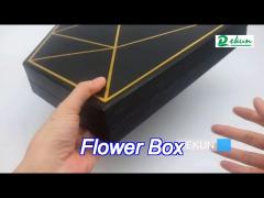 Papel reciclável Caixa-presente de rosa eterna Embalagem Pentagono Ouro Preto