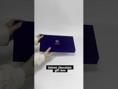 Caixa de chocolate de veludo de alta qualidade com logotipo personalizável