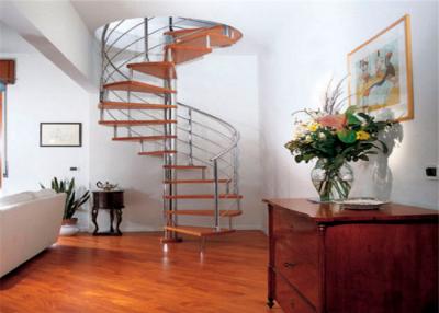 China modern spiral staircase with glass tread and rod bar railing modern can customized for sale