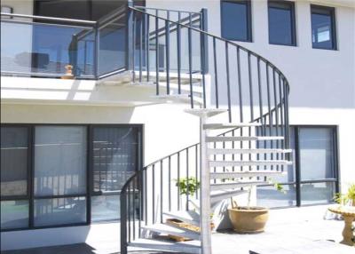 China Antique Carbon Steel Spiral Staircase Wrought Iron Metal Balustrade Design/Antique Wood Stair for sale