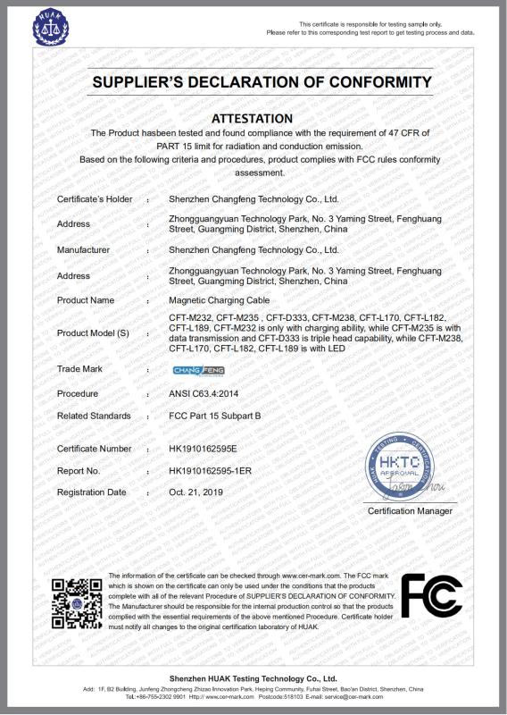 FCC - Shenzhen Changfeng Technologies Co., Ltd.