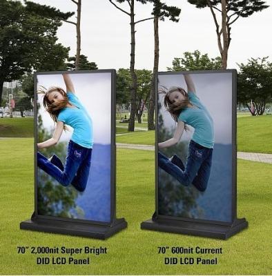 China 70inch LED IP65 Outdoor Digital Signage , lcd digital signage display for sale