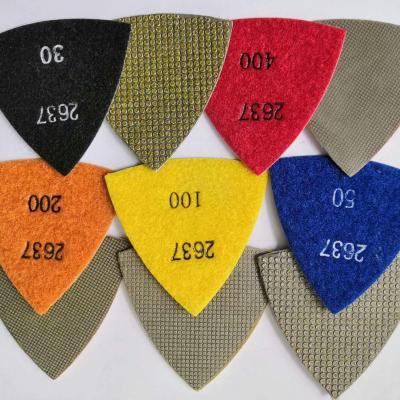 Cina Resina Diamond Polishing Pads, tamponi a cuscinetti per lucidare di marmo del triangolo 800# del granito in vendita
