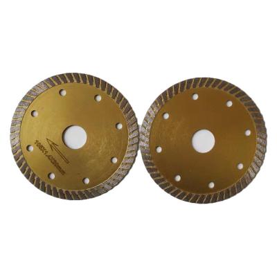 China Inner Hole Super Thin Continuous Diamond Saw Blades Turbo Shape 4 inch for sale