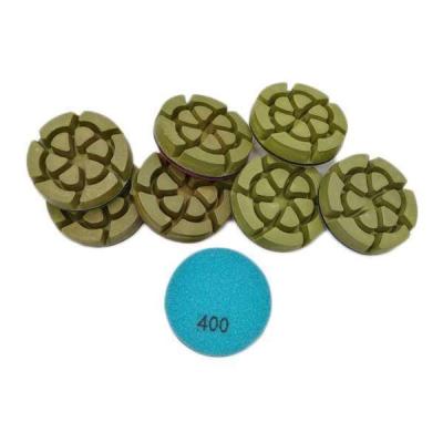 Cina Copper Resin Bond Transitional Diamond Polishing Pads with velcro backing for hand-held grinder in vendita