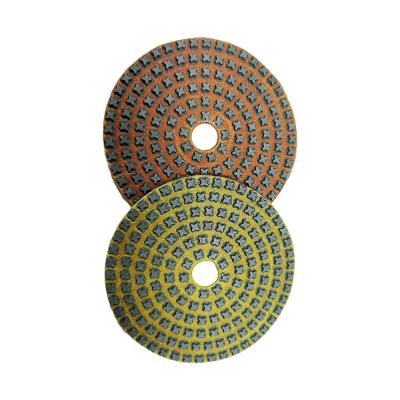 Cina Flexible Copper Hybrid Transitional polishing pad for undulated concrete floor surface available in 3 inch from #30 #50 in vendita