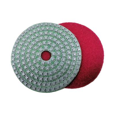 Cina Flexible Copper Hybrid Transitional polishing pad for undulated concrete floor surface available in 3 inch from #30 #50 in vendita