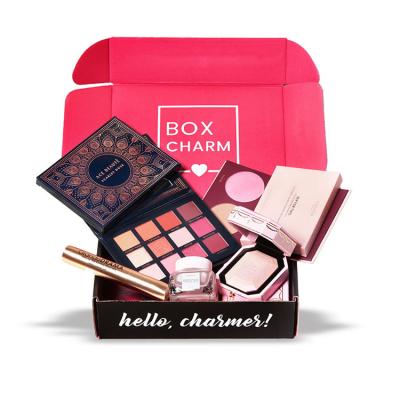 Cina Rivestimento acquoso di Flip Cosmetic Packaging Paper Box del cartone rosa PDF di AI in vendita