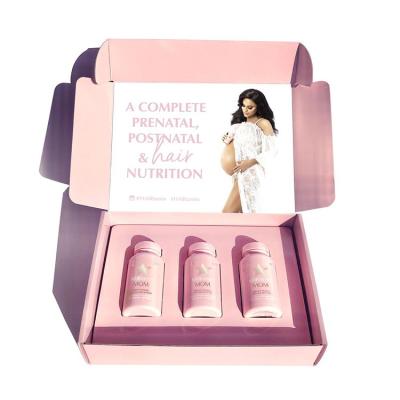 Cina Rivestimento acquoso di Flip Cosmetic Packaging Paper Box del cartone rosa PDF di AI in vendita