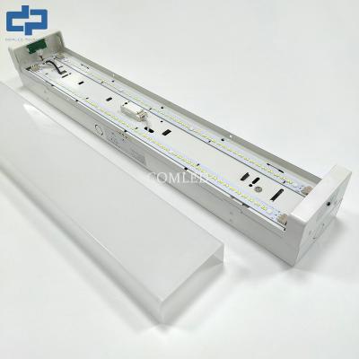 China Stainless steel housing lighting fixture 2FT LED Batten Light IP20 industrial linear battens 110LM / W - 140LM / W 18W surface mount robust LED Batten Light for sale