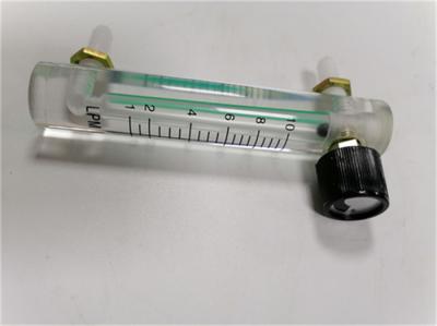 China Rotômetro de oxigénio de vidro transparente com válvula reguladora para medição do caudal de oxigénio à venda