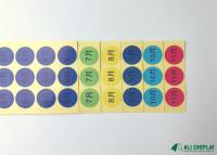 China 10mm CDR Adhesive Circle Stickers for sale