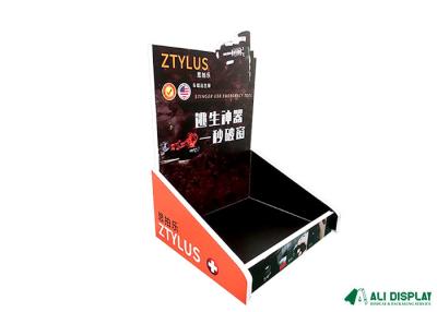 China PVC 300gsm Booklet Display Rack Small 400mm Counter Hook Display Stand for sale