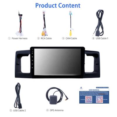 Cina IPS DSP Car Video Player con Bluetooth per Toyota Corolla E120 2007-2012 BYD in vendita