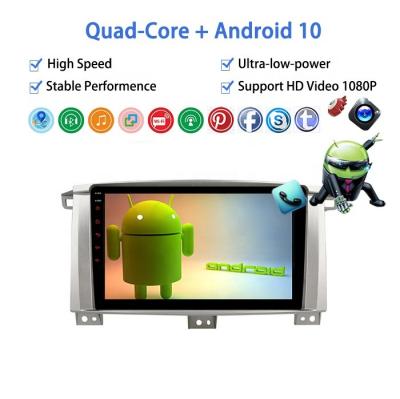 中国 9インチ 2Din Android 10 システム フルタッチスクリーン 自動車ラジオ トヨタランドクルーザー LC 100 GXR 2002-2007 カープレーヤー 販売のため