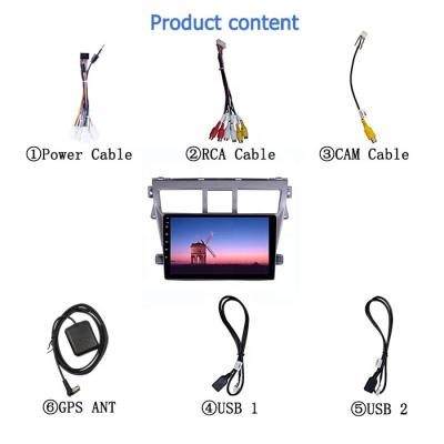 Cina Android 10 FM BT WIFI Con schermo capacitivo Full Touch Screen Radio per auto per Toyota VIOS 2007-2012 Car Multimedia Player in vendita