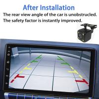 China 4 LED Light Auto Backup Camera Wide Angle View Universal Black Safe Parking for sale