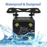 China 4 LED Light Auto Backup Camera Wide Angle View Universal Black Safe Parking for sale