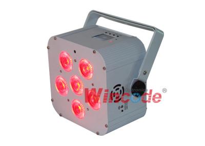 中国 WiFREE Par 6 バッテリー駆動ステージライト 6 × 18W RGBWA + UV 色彩豊かなLCDディスプレイ 販売のため