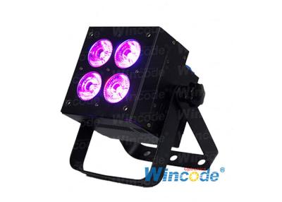 China 4×10W RGBW 4 in 1 LED Par Light, LED Flat Par Light, LED Uplight For Wedding Dj Events for sale