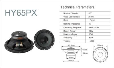 Cina 4 pollici di 20kHz 30W 2 di modo di SPL di altoparlanti coassiali dell'automobile in vendita